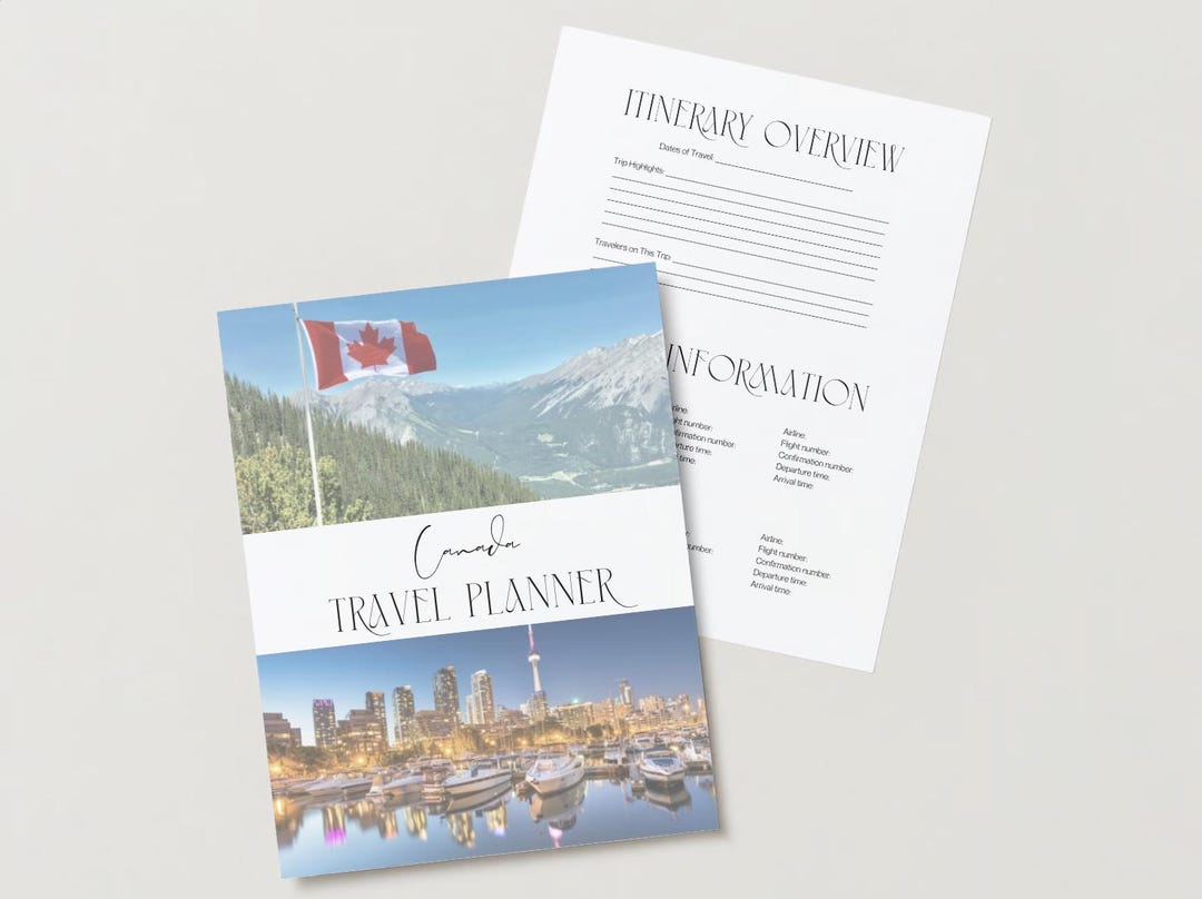 Canada Travel Planner, Travel Planning PDF, Printable Itinerary Planner ...