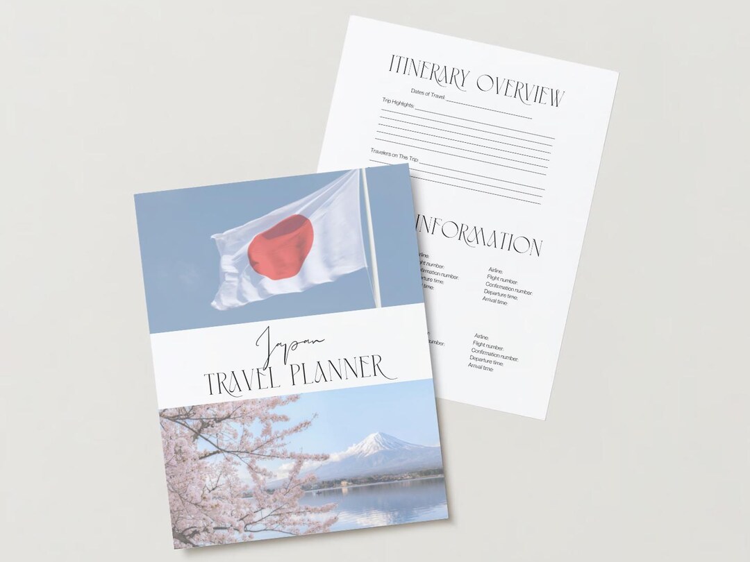 Japan Travel Planner, Travel Planning PDF, Printable Itinerary Planner ...