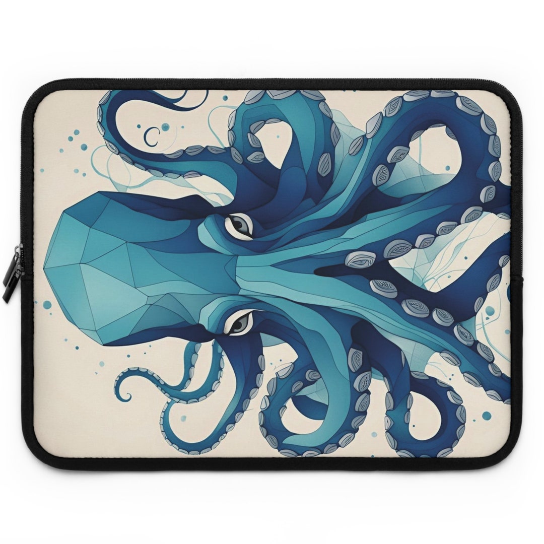 Octopus Laptop Sleeve 7 17, Tech Accessory, Animal Lovers, Animal Theme ...