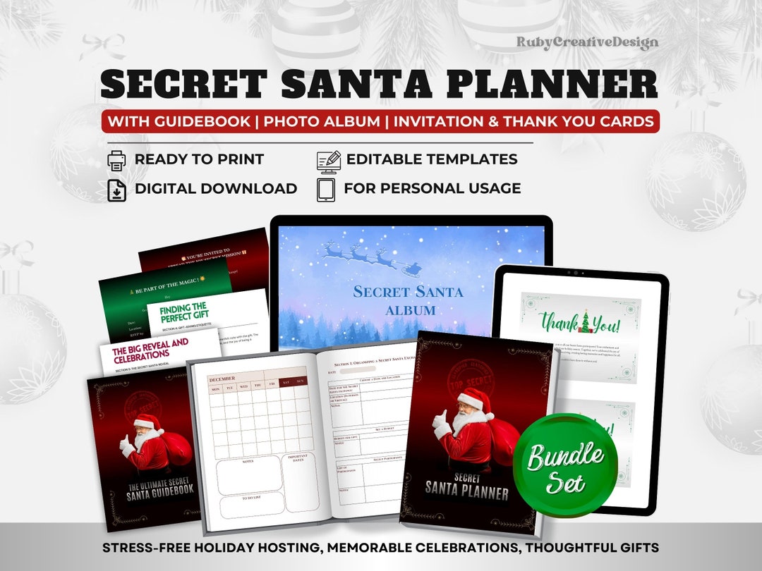 Ultimate Christmas Party Game Secret Santa Planner, Gift Exchange Ideas for Office Party Game ...