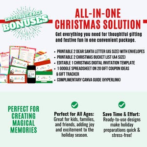 Editable Christmas Gift Coupon Custom Xmas Digital Voucher Template ...