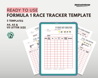 Formula 1 Printable Tracker - Etsy