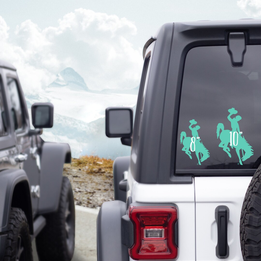 Licensed Wyoming Steamboat Decal, Wyoming, Bucking Horse, UW, 307, Car ...