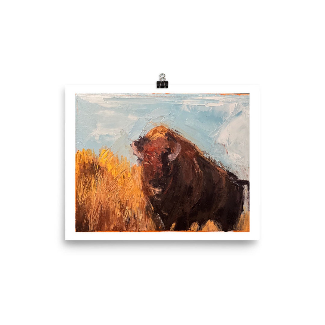 Bison Study Poster - Etsy