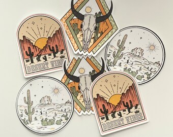 Desert Cactus Stickers - Etsy