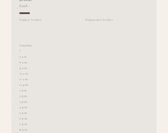 Daily Planner Page black and White Floral8.5x11 - Etsy