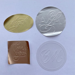 Custom Made Silver Embossed Raised Sticker/label, Embossing Seal ...