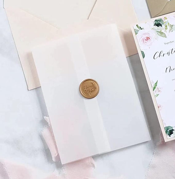 Plain Vellum Sleeve for 5x7 Invitation Pre-folded Wrap - Etsy