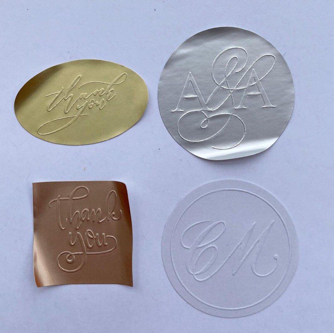 Custom Made White Embossed Raised Sticker/label, Embossing Seal ...