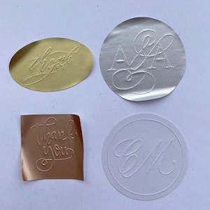 Custom Made White Embossed Raised Sticker/label, Embossing Seal ...