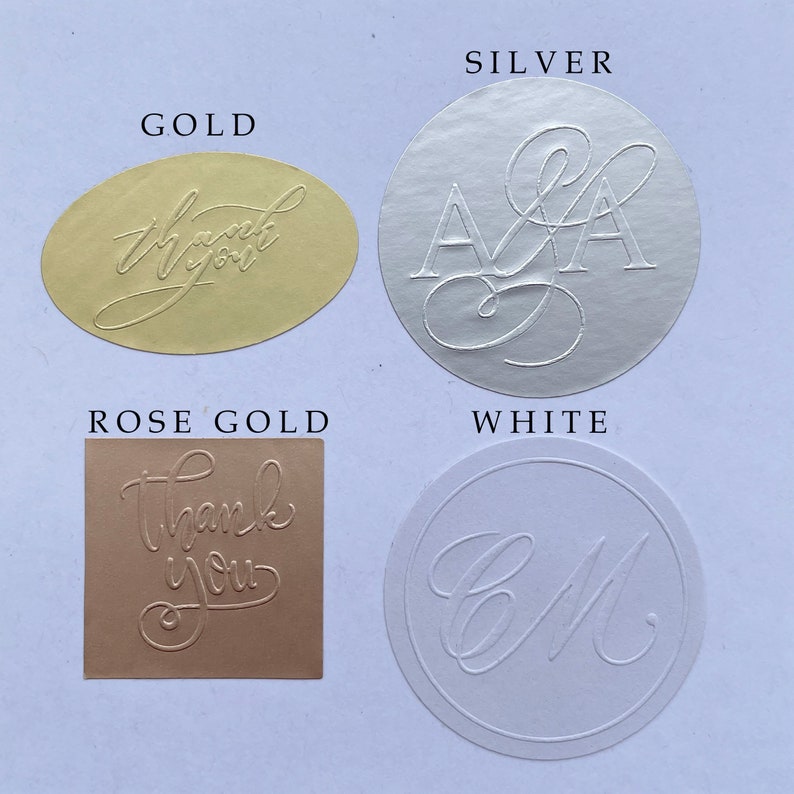 Custom Made Gold Embossed Raised Sticker/label, Embossing Seal Stickers ...