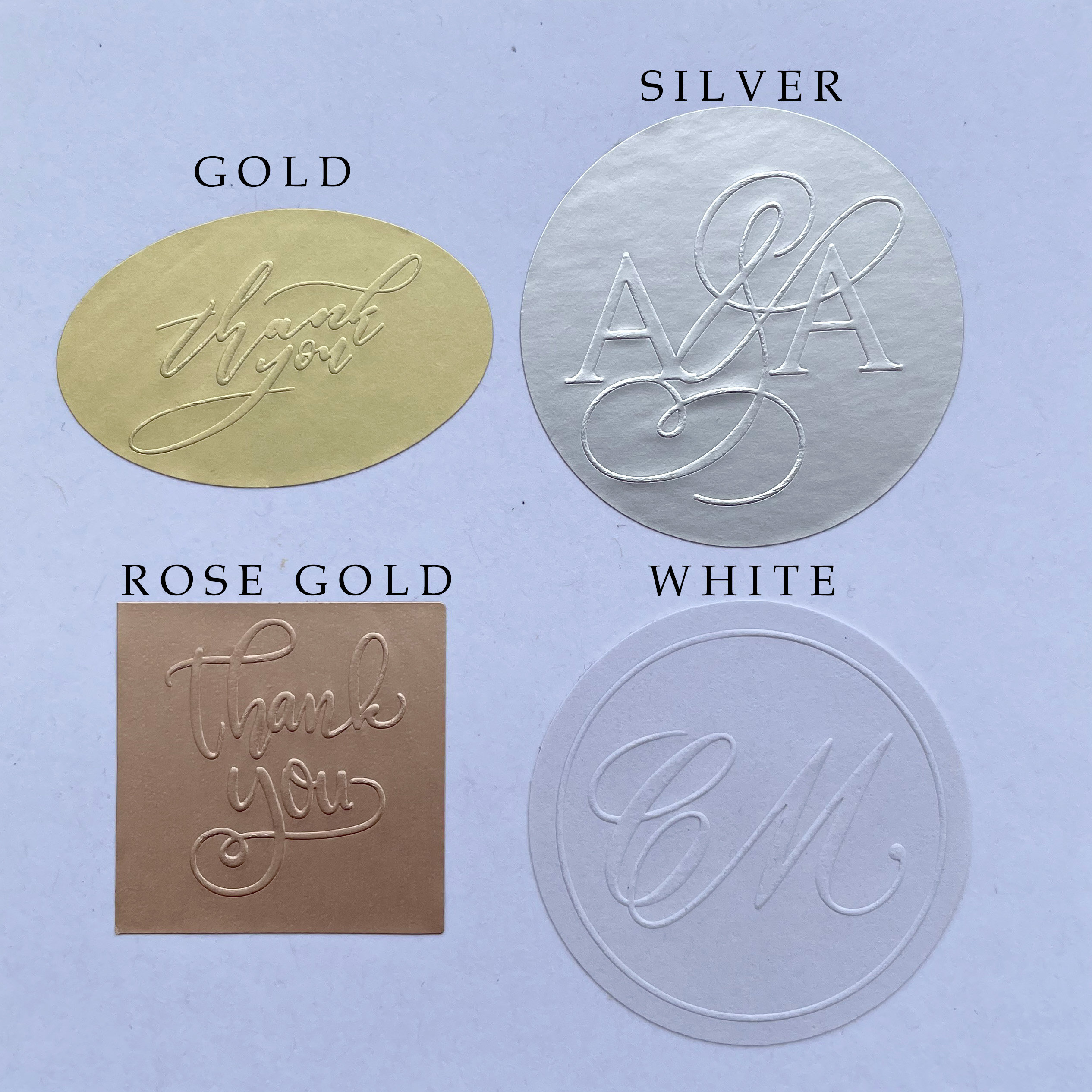 Custom Made White Embossed Raised Sticker/label, Embossing Seal ...