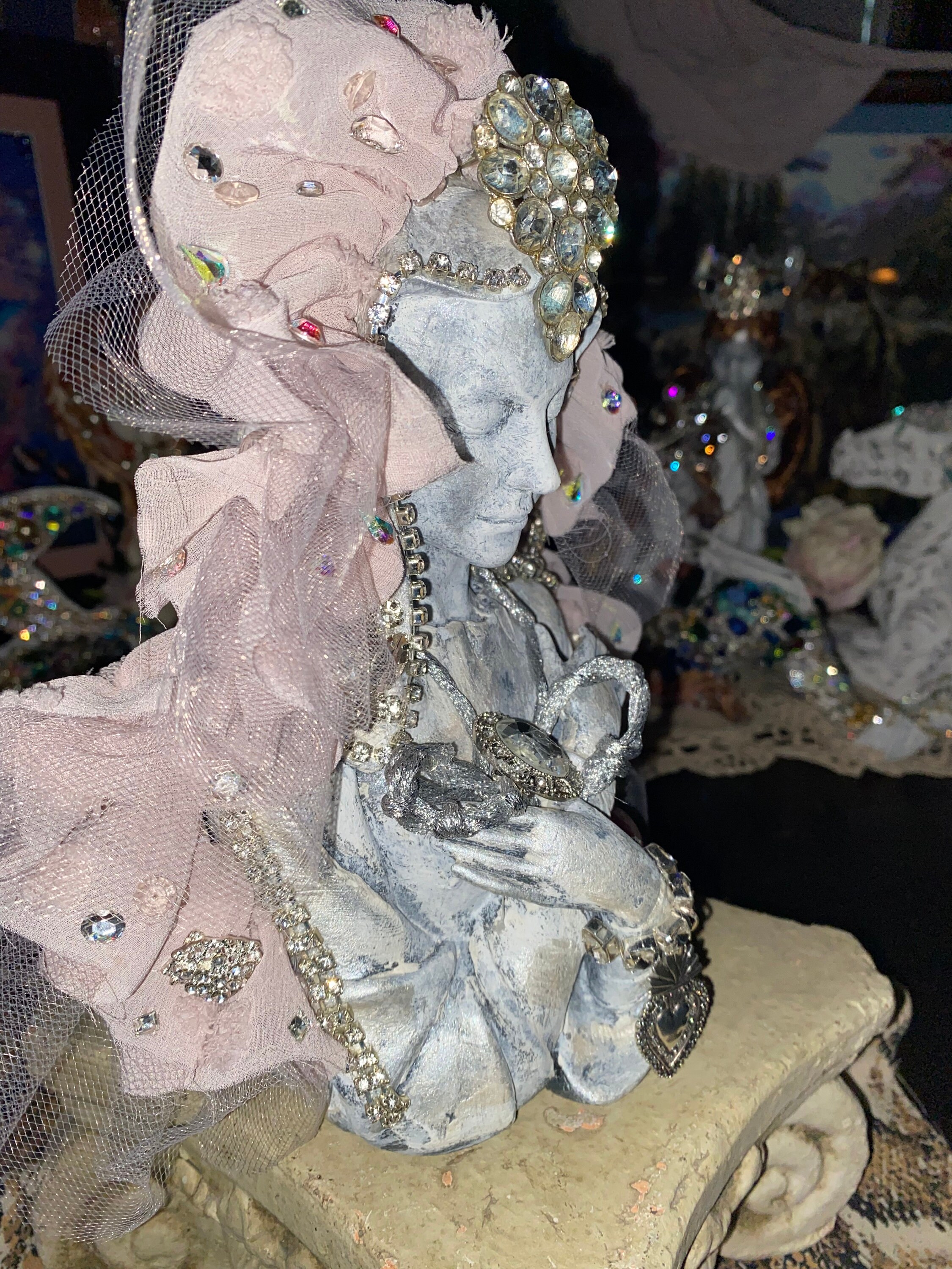 Jeweled Madonna, Rhinestone Mother Mary, Blessed Mother - Etsy