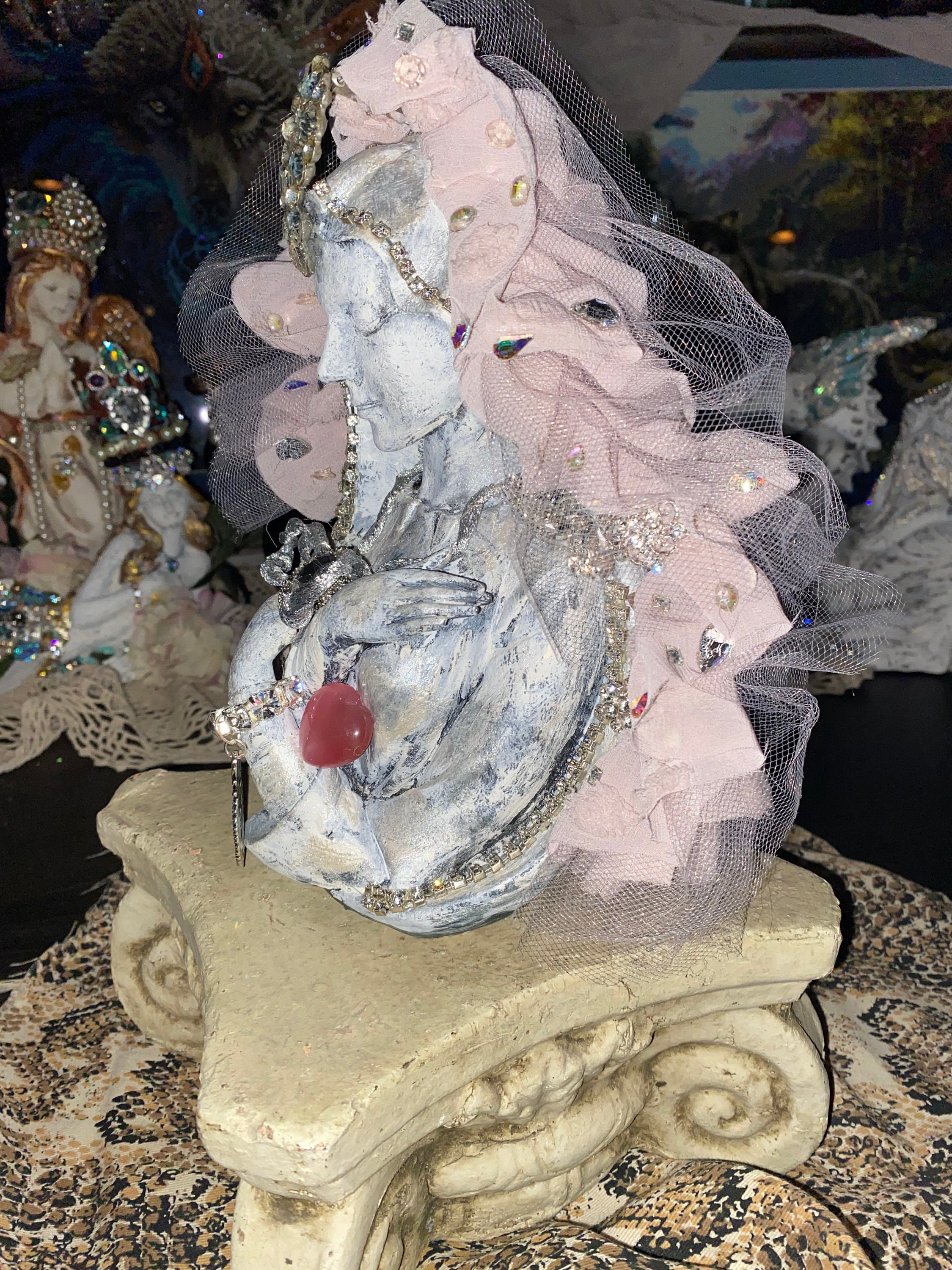 Jeweled Madonna, Rhinestone Mother Mary, Blessed Mother - Etsy