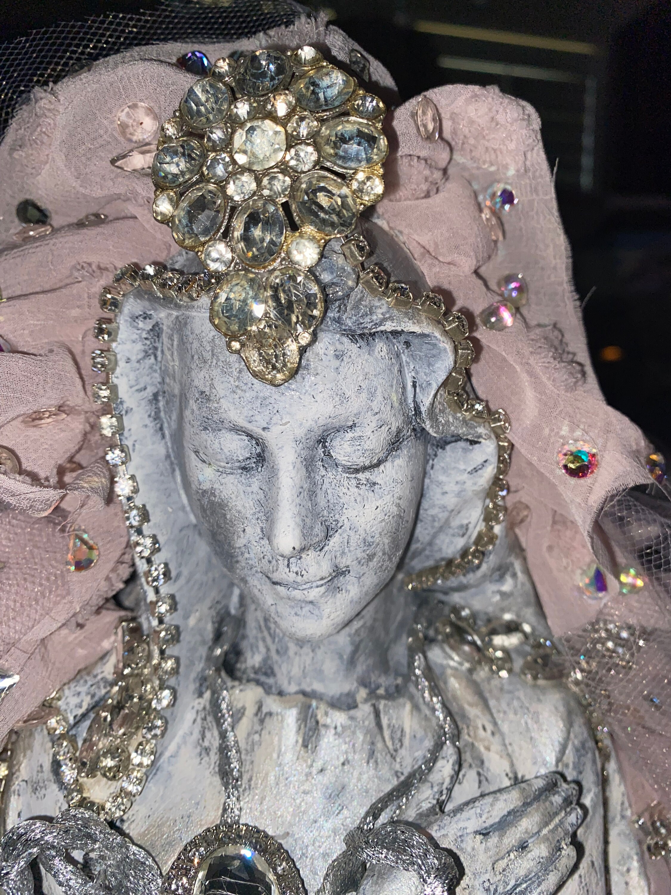 Jeweled Madonna, Rhinestone Mother Mary, Blessed Mother - Etsy