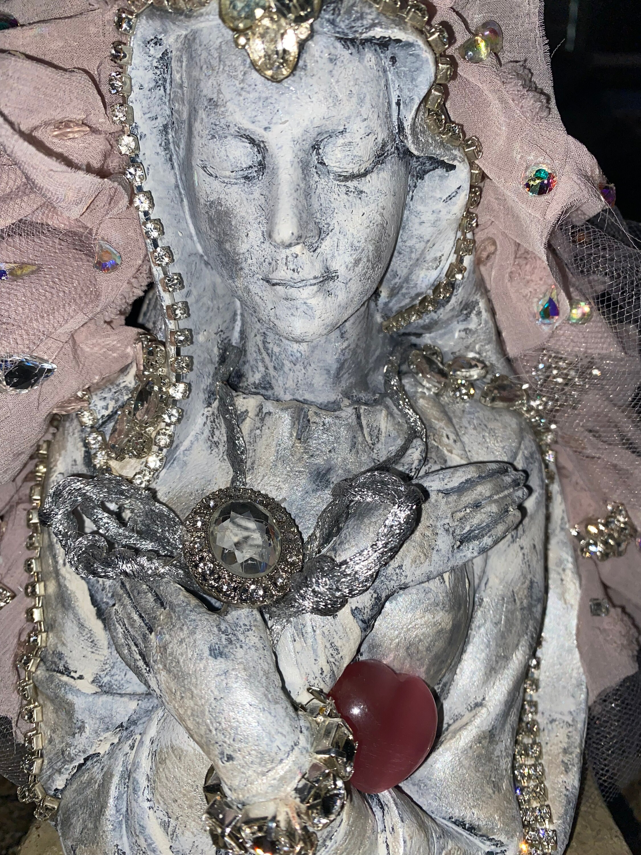 Jeweled Madonna, Rhinestone Mother Mary, Blessed Mother - Etsy