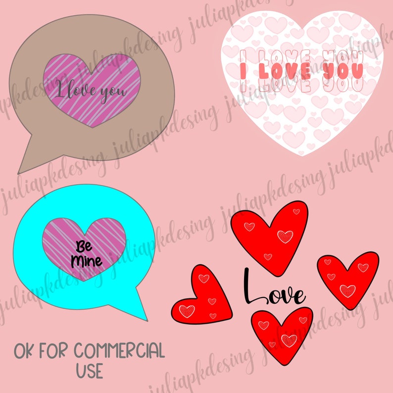 Valentine Clip Art - Etsy
