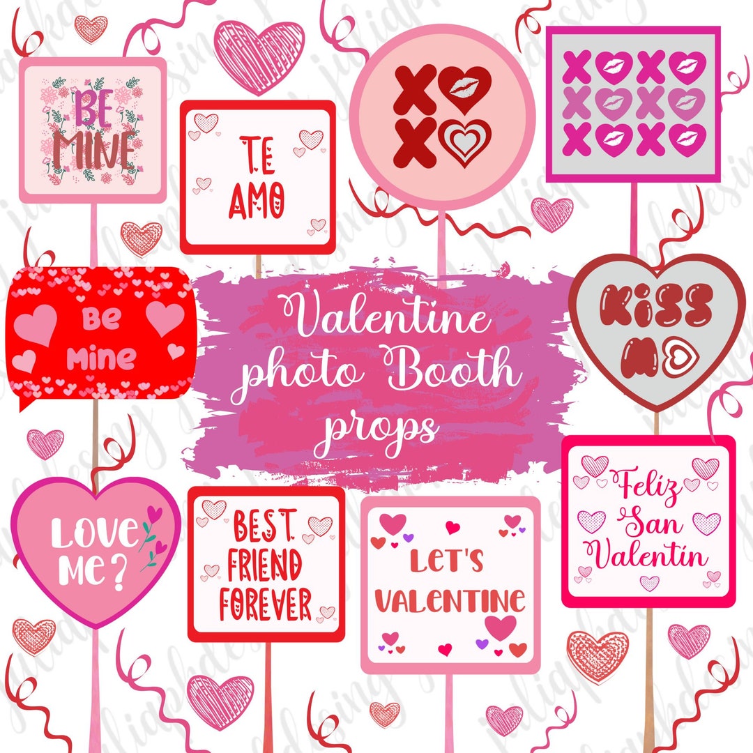 Printable Valentine Photo Both Props - Etsy