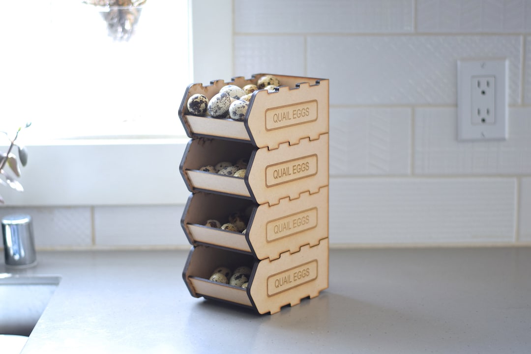 Stacking Quail Egg Box, Quail Gift, Coturnix Quail Decor, Quail Egg ...
