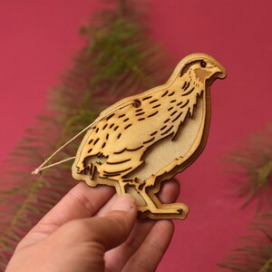 Quail Christmas Ornament, Quail Gift, Coturnix Quail Decor, Farm ...