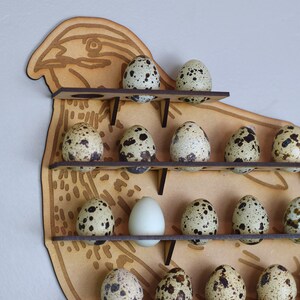 Quail Shaped Wall Hanging Egg Holder, Wooden Display Holds 26 Eggs - Etsy