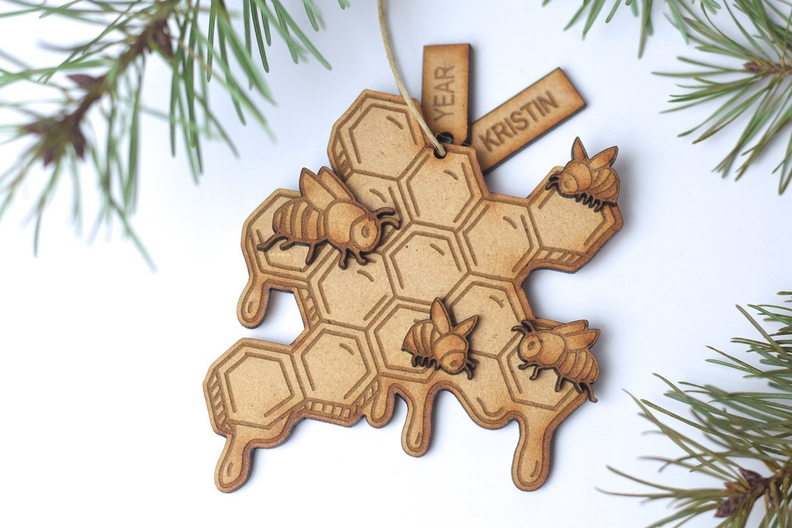 Honey Bee Ornament Honey Honeybee Beekeeper Gift Beekeeper - Etsy