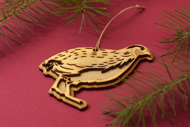 Quail Christmas Ornament, Quail Gift, Coturnix Quail Decor, Farm ...