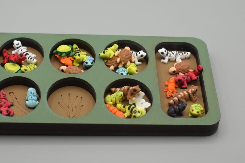 Reptile Mancala Game: Lizard, Frog, Snake & Turtle Pieces - Etsy