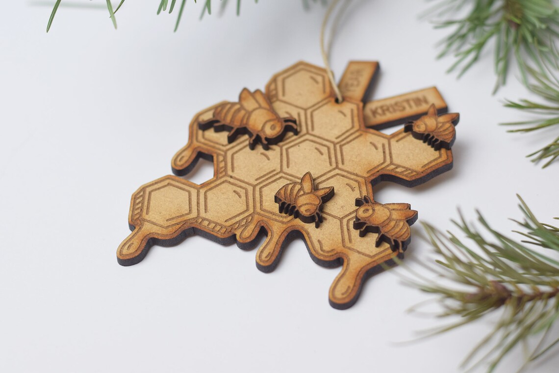 Honey Bee Ornament Honey Honeybee Beekeeper Gift Beekeeper - Etsy