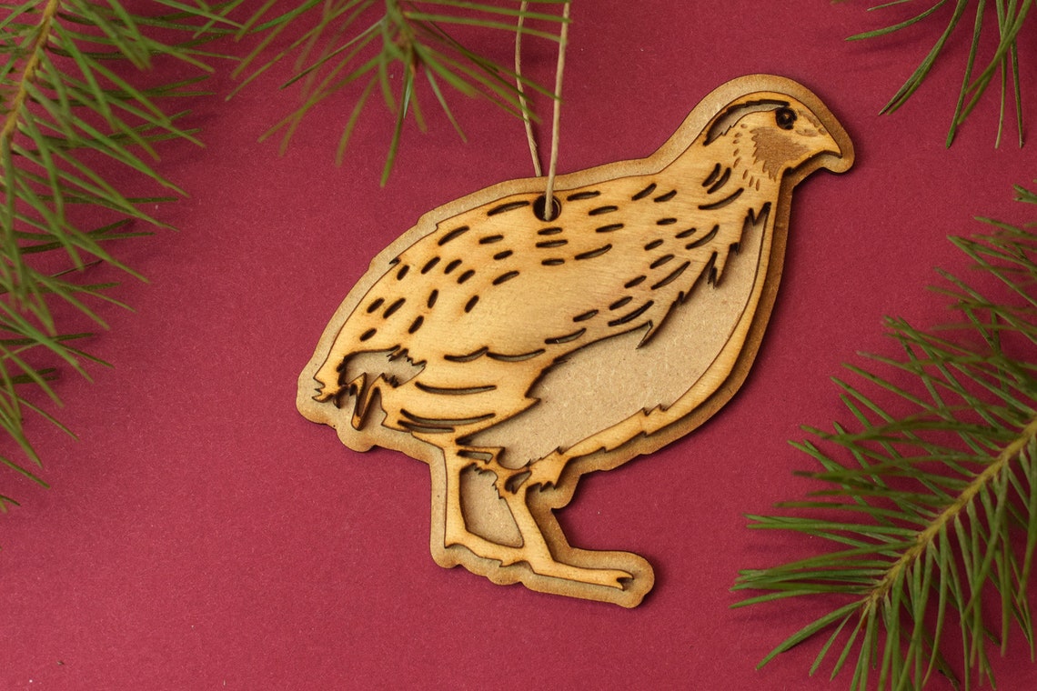 Quail Christmas Ornament Quail Gift Coturnix Quail Decor - Etsy