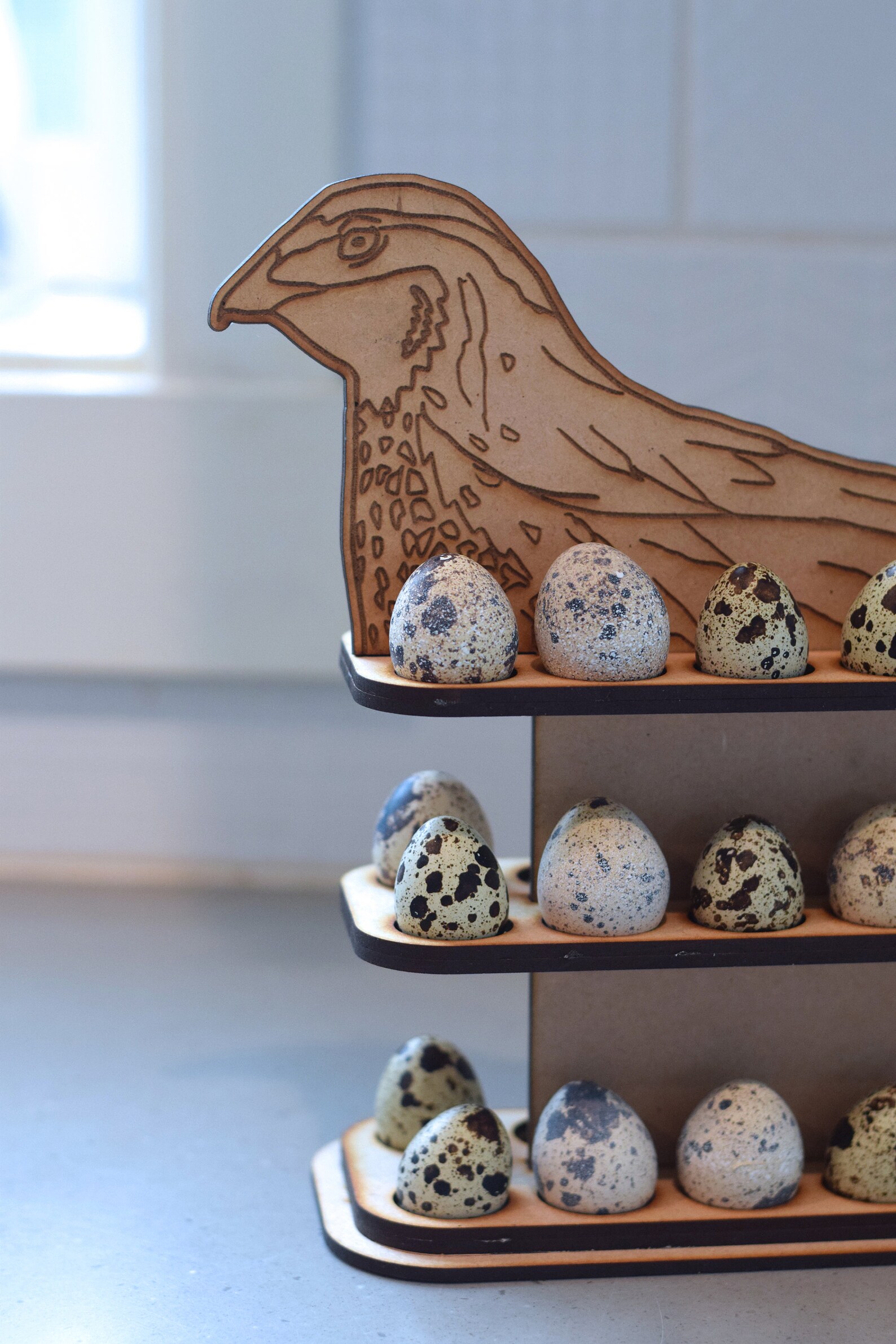 Quail Shaped Egg Holder, Quail Gift, Coturnix Quail Decor, Quail Egg ...