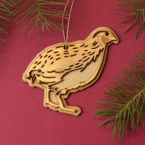 Quail Christmas Ornament, Quail Gift, Coturnix Quail Decor, Farm ...
