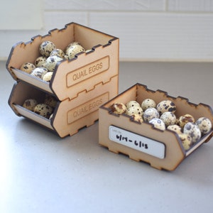 Stacking Quail Egg Box, Quail Gift, Coturnix Quail Decor, Quail Egg ...