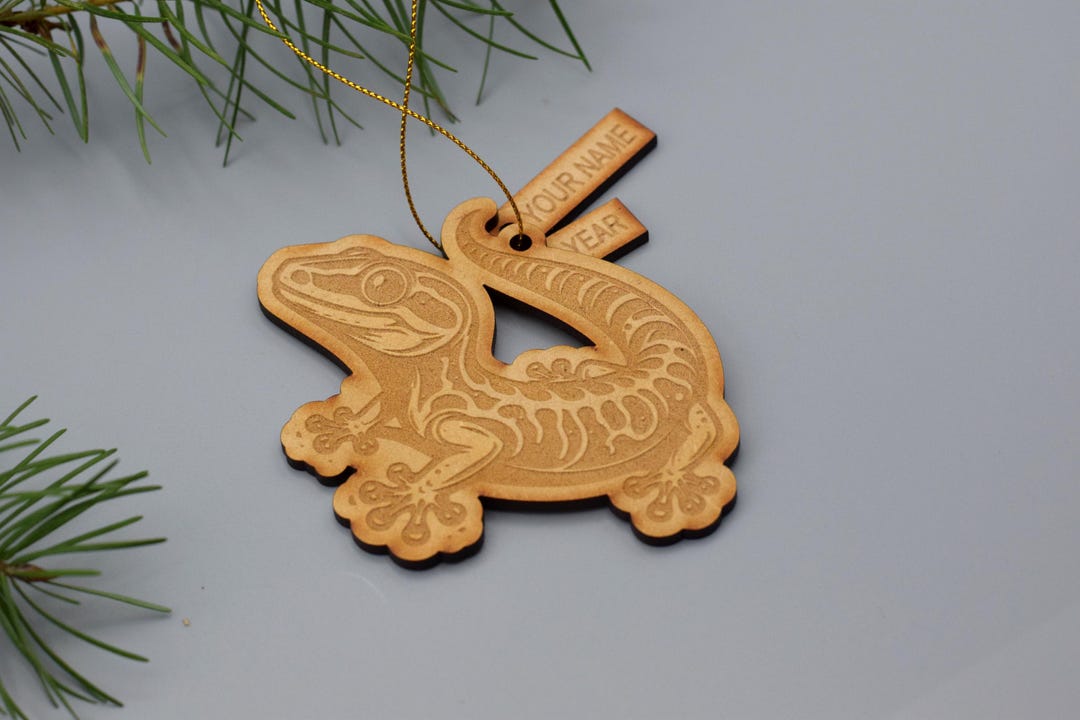 Gecko Ornament Gecko Gift Lizard Decor Lizard Ornament Wood Lizard ...