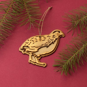 Quail Christmas Ornament, Quail Gift, Coturnix Quail Decor, Farm ...
