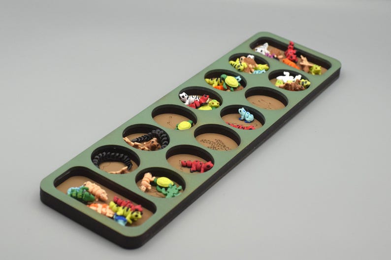 Reptile Mancala Game: Lizard, Frog, Snake & Turtle Pieces - Etsy