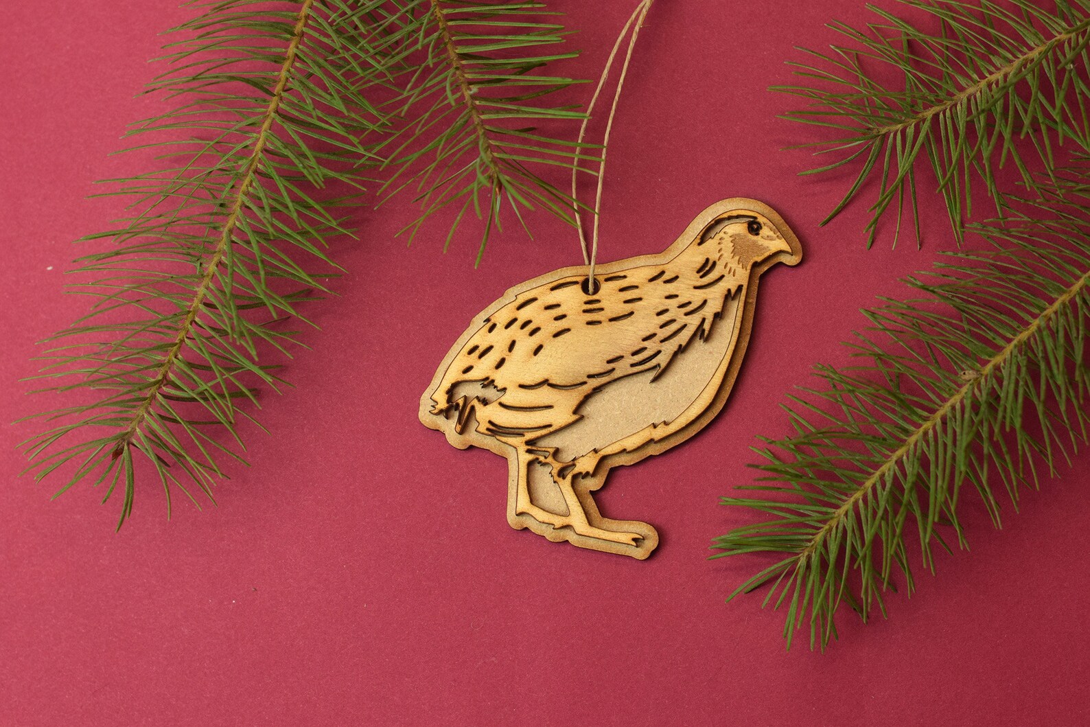 Quail Christmas Ornament, Quail Gift, Coturnix Quail Decor, Farm ...