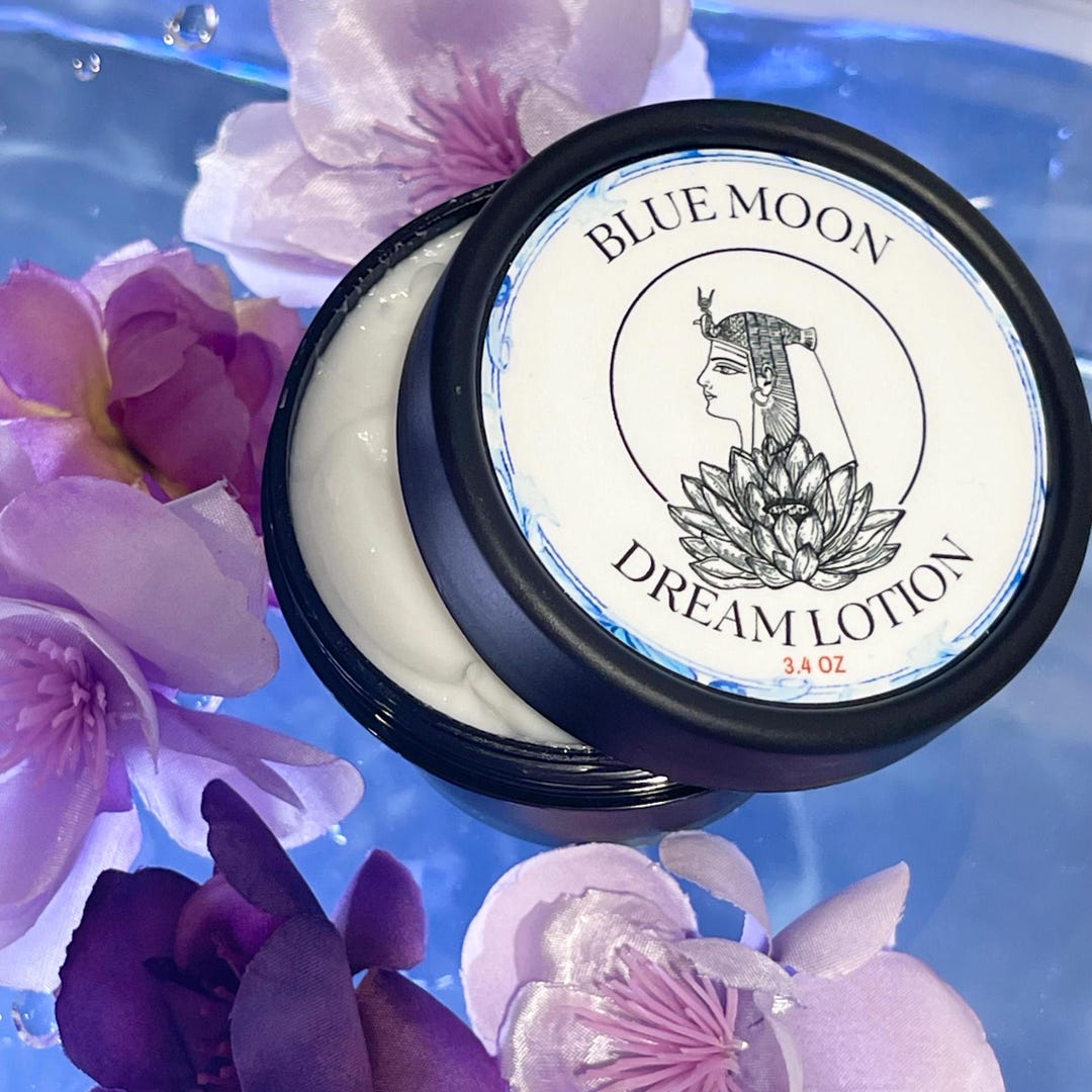 Blue Moon Blue Lotus Dream Lotion, Sleep Aid, Meditation, Hand + Body ...