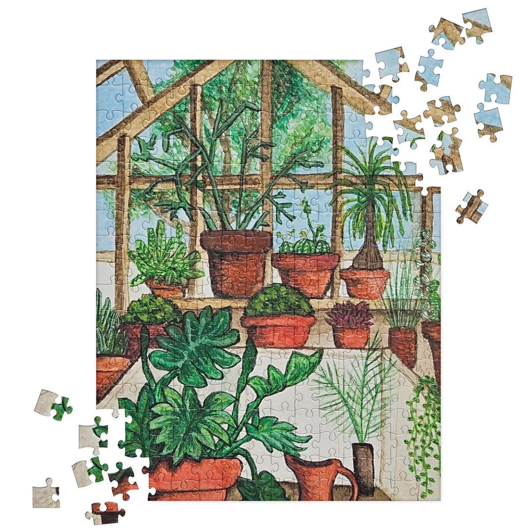 Greenhouse Jigsaw Puzzle - Etsy