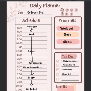 Digital Daily Boho Planner - Etsy