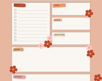 Digital Daily Boho Planner - Etsy