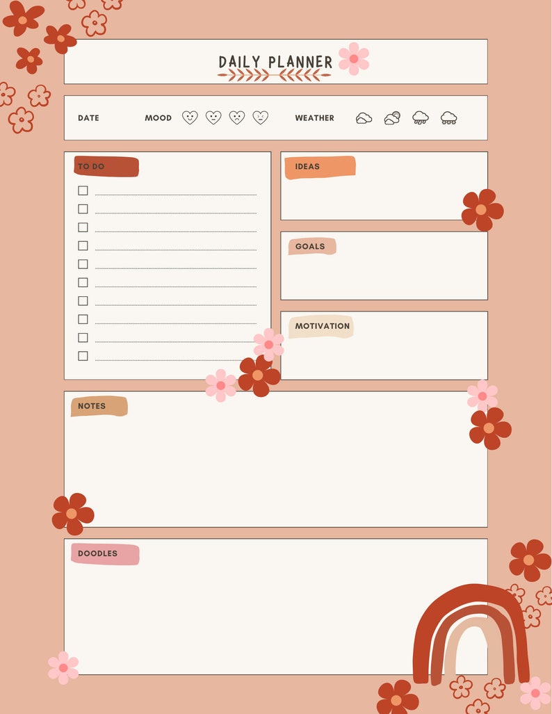 Daily Boho Digital Planner, Goodnotes Planner, Notability, Ipad ...
