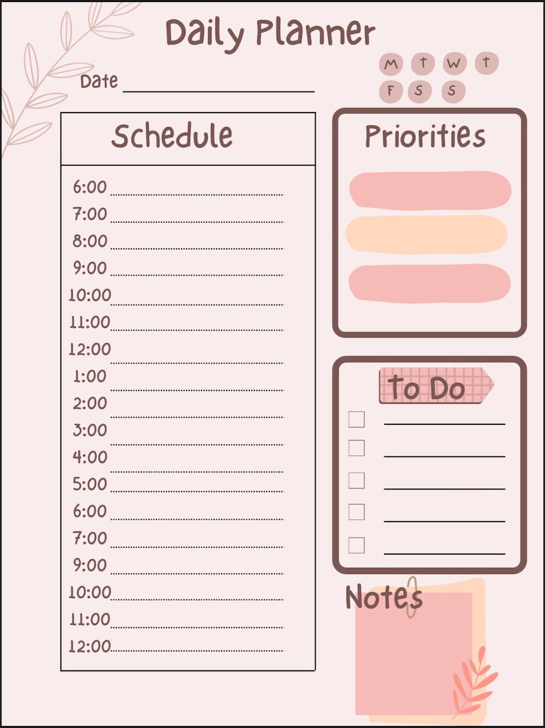 Digital Daily Boho Planner - Etsy