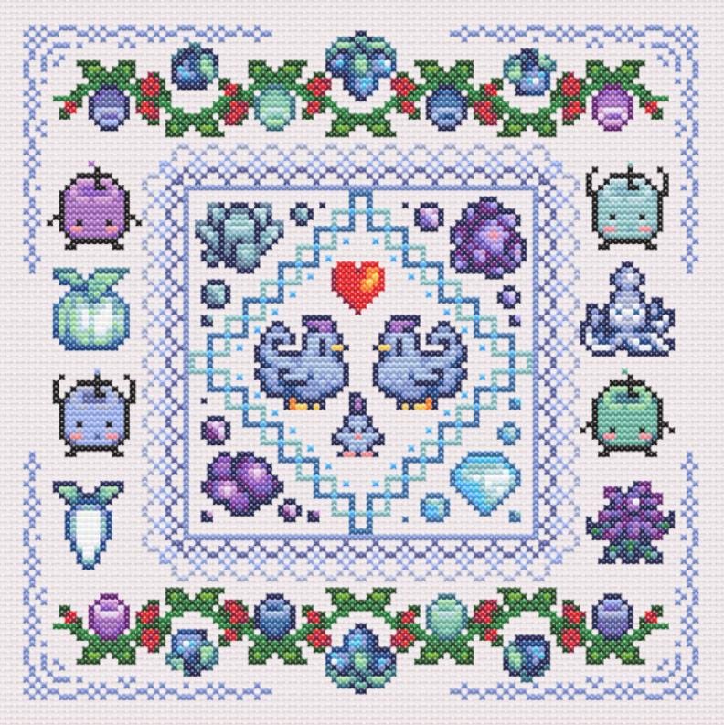 Stardew Valley Winter Sampler - Cross Stitch Pattern - Instant Download ...