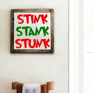 Stink Stank Stunk, Bathroom Sign Decor, Wooden Sign for Bathroom ...
