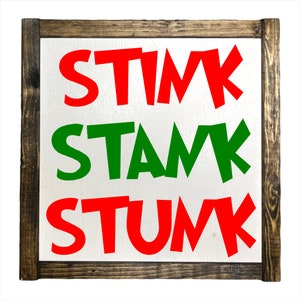 Stink Stank Stunk, Bathroom Sign Decor, Wooden Sign for Bathroom ...