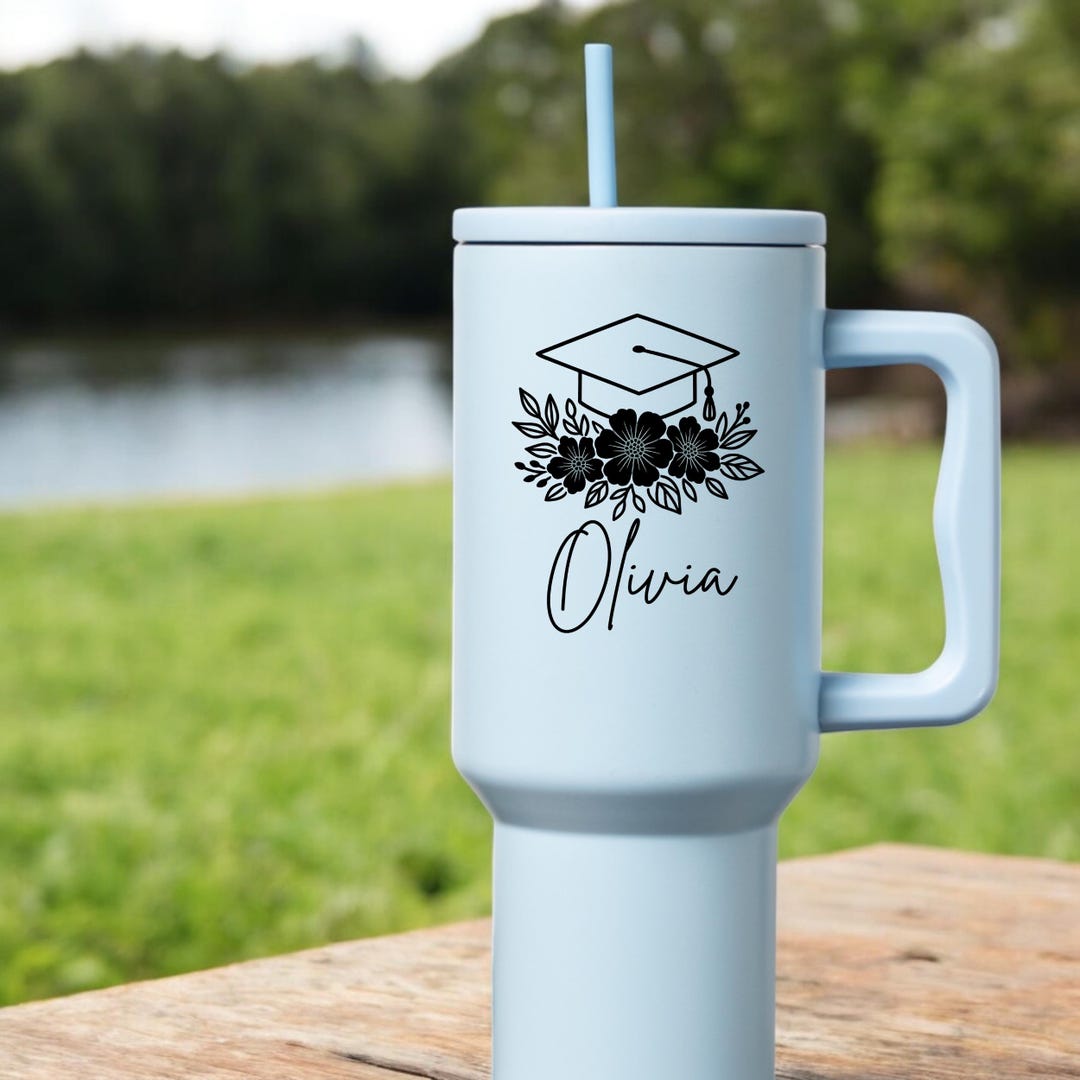 Personalized Graduation Tumbler, 40oz Tumbler With Straw, Custom ...