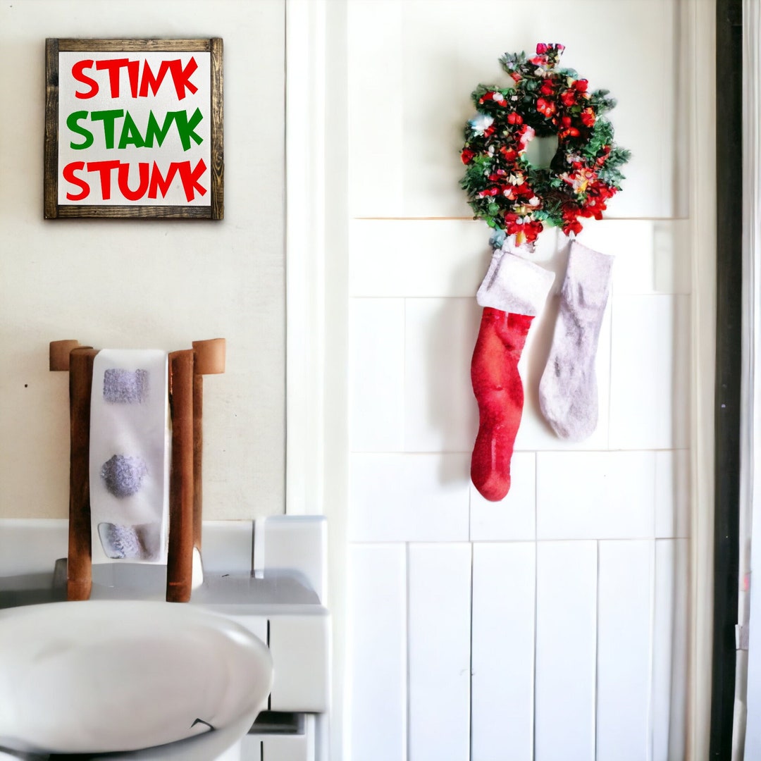 Stink Stank Stunk, Bathroom Sign Decor, Wooden Sign for Bathroom ...