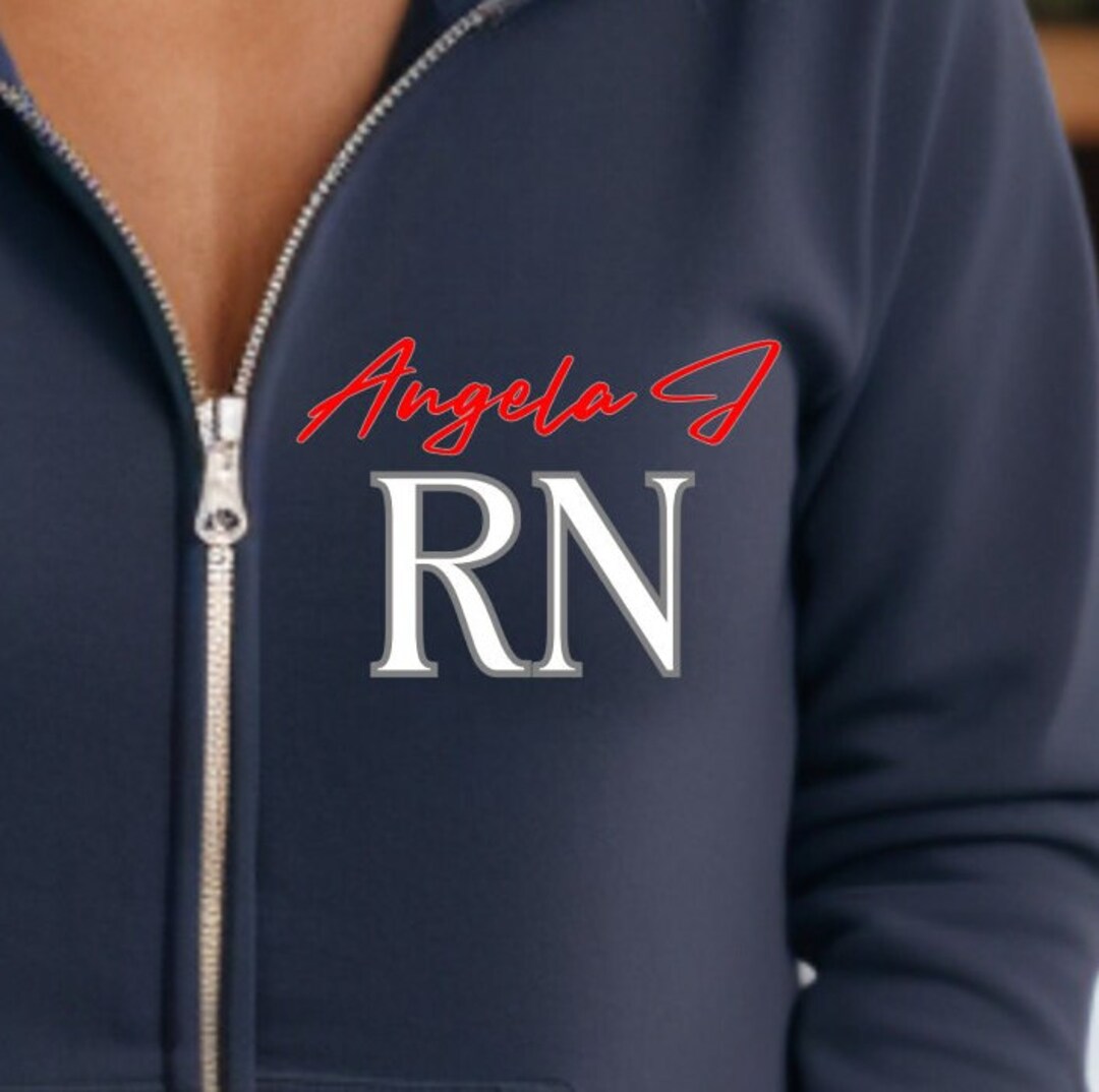Personalized Nurse Hoodie Gift, Custom Personalized Nurse Jacket, RN ...
