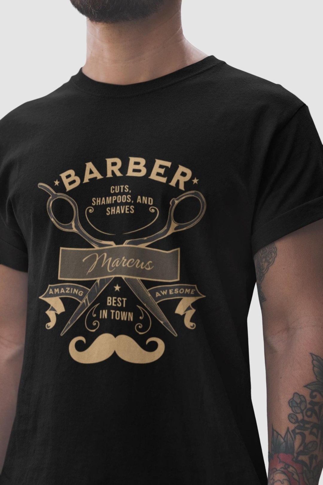 Personalized Barber Shirt, Customized Barber Shop Apparel, Student ...